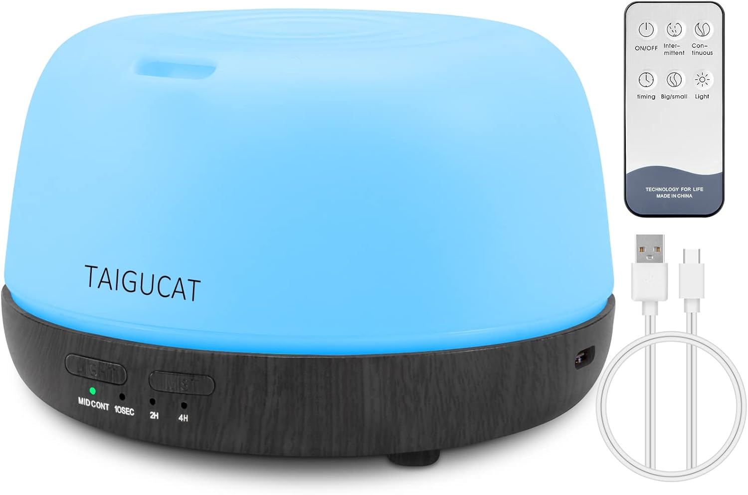 TAIGUCAT Mini Essential Oil Diffuser for Home, 300ml Aromatherapy ...