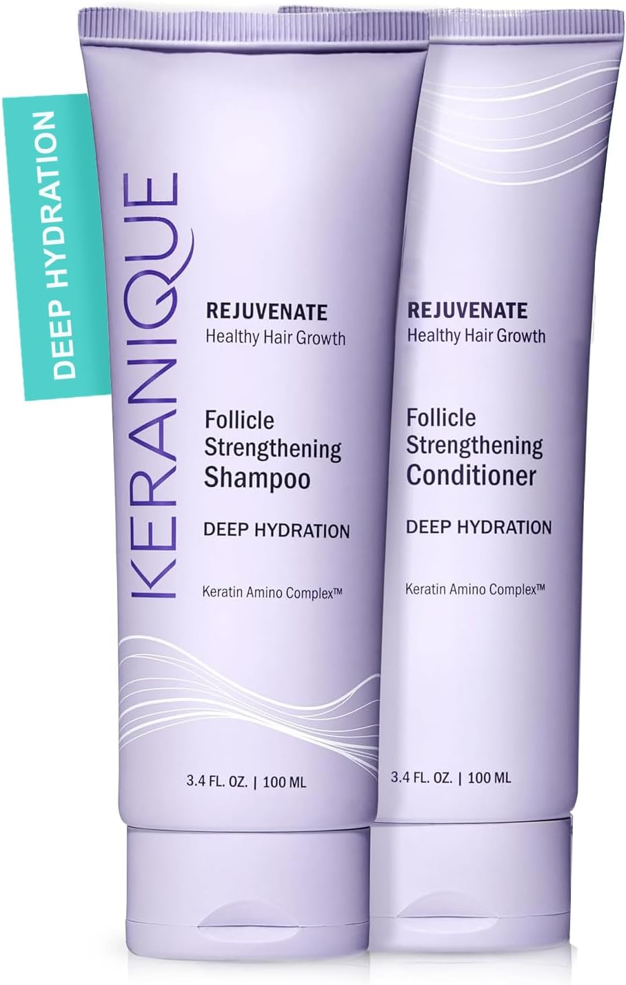 Amazon.com : Keranique Hydrating Shampoo and Conditioner Set - Deep ...