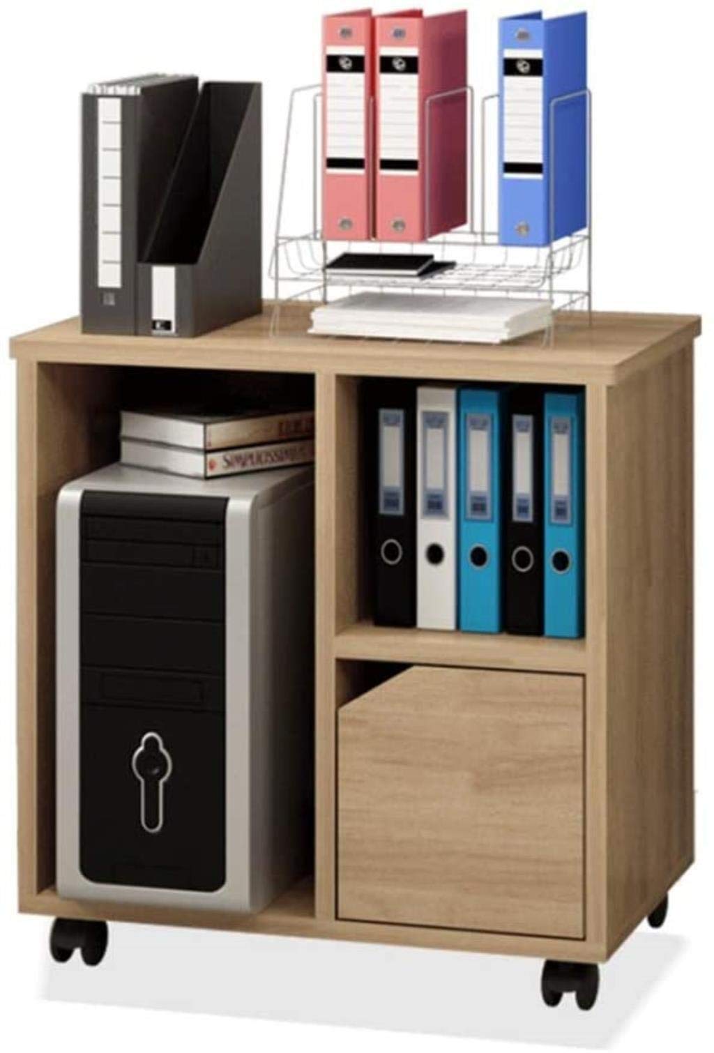Buy File storage cabinet Rolling Vertical File Cabinet Wooden Mobile ...