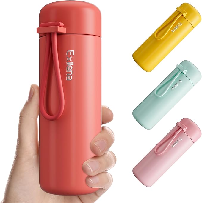 Amazon.com: Exllena Mini Water Bottle 6.8oz/200ml, Small Insulated ...