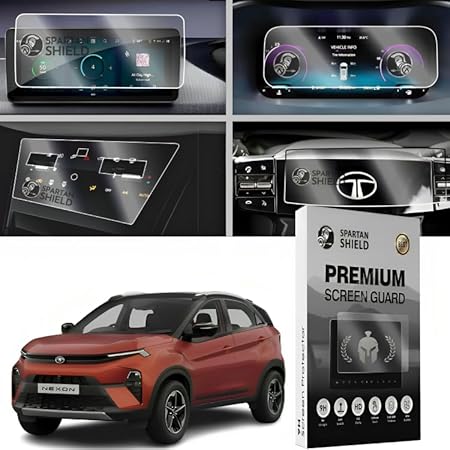 Spartan Shield {4 PACK) Screen Guard For TATA NEXON 2023 | 10.25 INCH ...