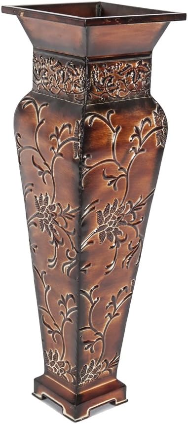 Amazon.com: Indian Handicrafts Metal Flower Square Decorative Vase, 24 ...