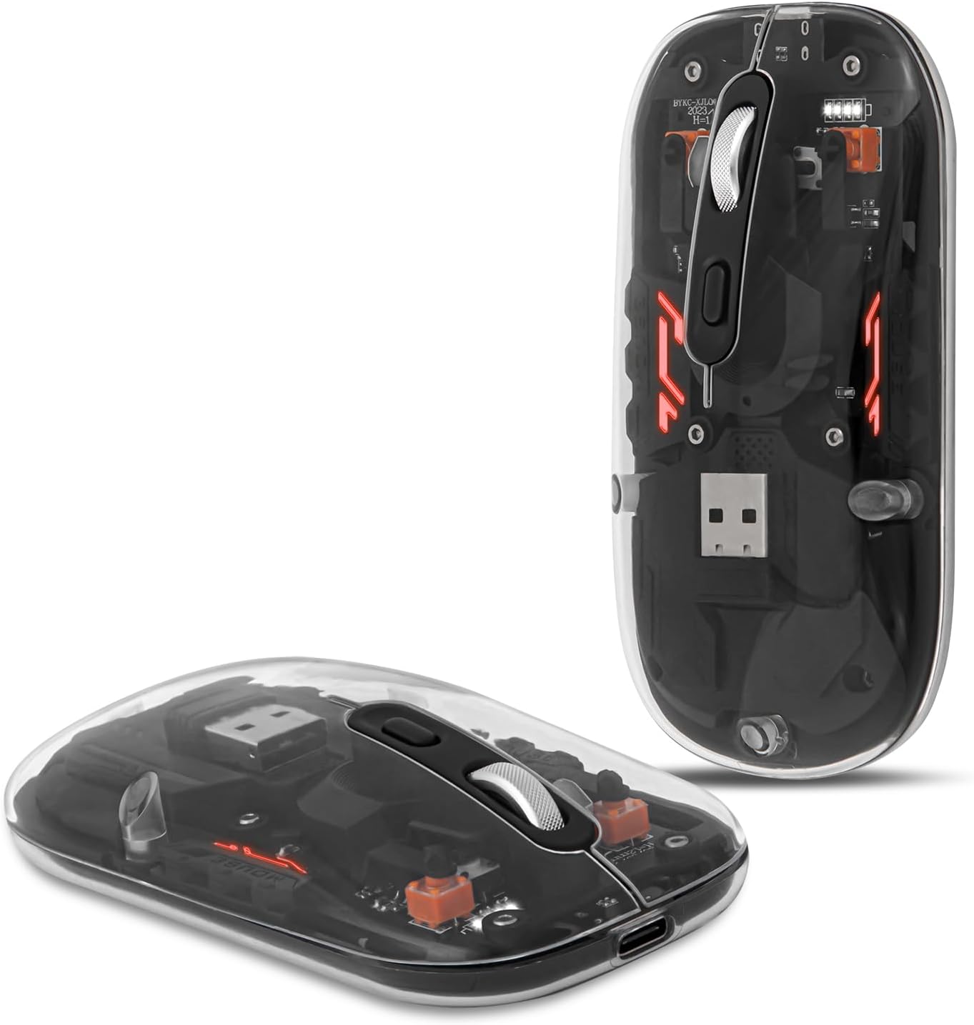 Amazon.in: Buy DANCESOUL Transparent Wireless Mouse 3 Mode(BT5.1/BT5.1/ ...
