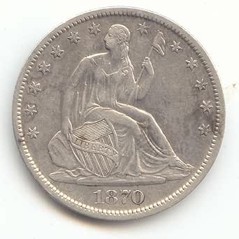 1870 S Seated Liberty Half Dollar About Uncirculated Details at Amazon's Collectible Coins Store