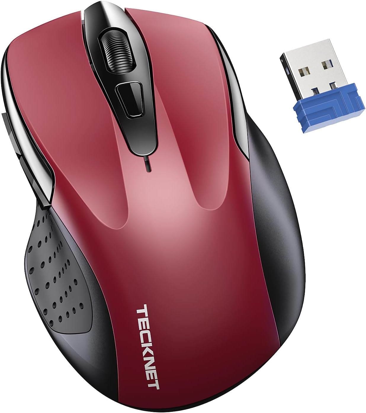 Amazon.com: Amazon Basics Compact Ergonomic Wireless PC Mouse with Fast ...