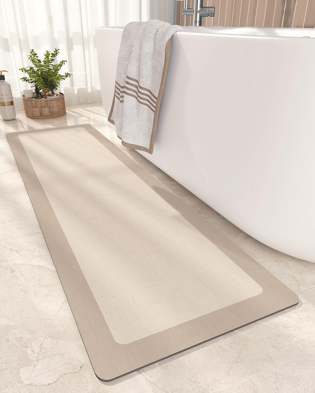 Amazon.com: Color&Geometry Quick Dry Bath Mat Bathroom Rugs Non Slip ...
