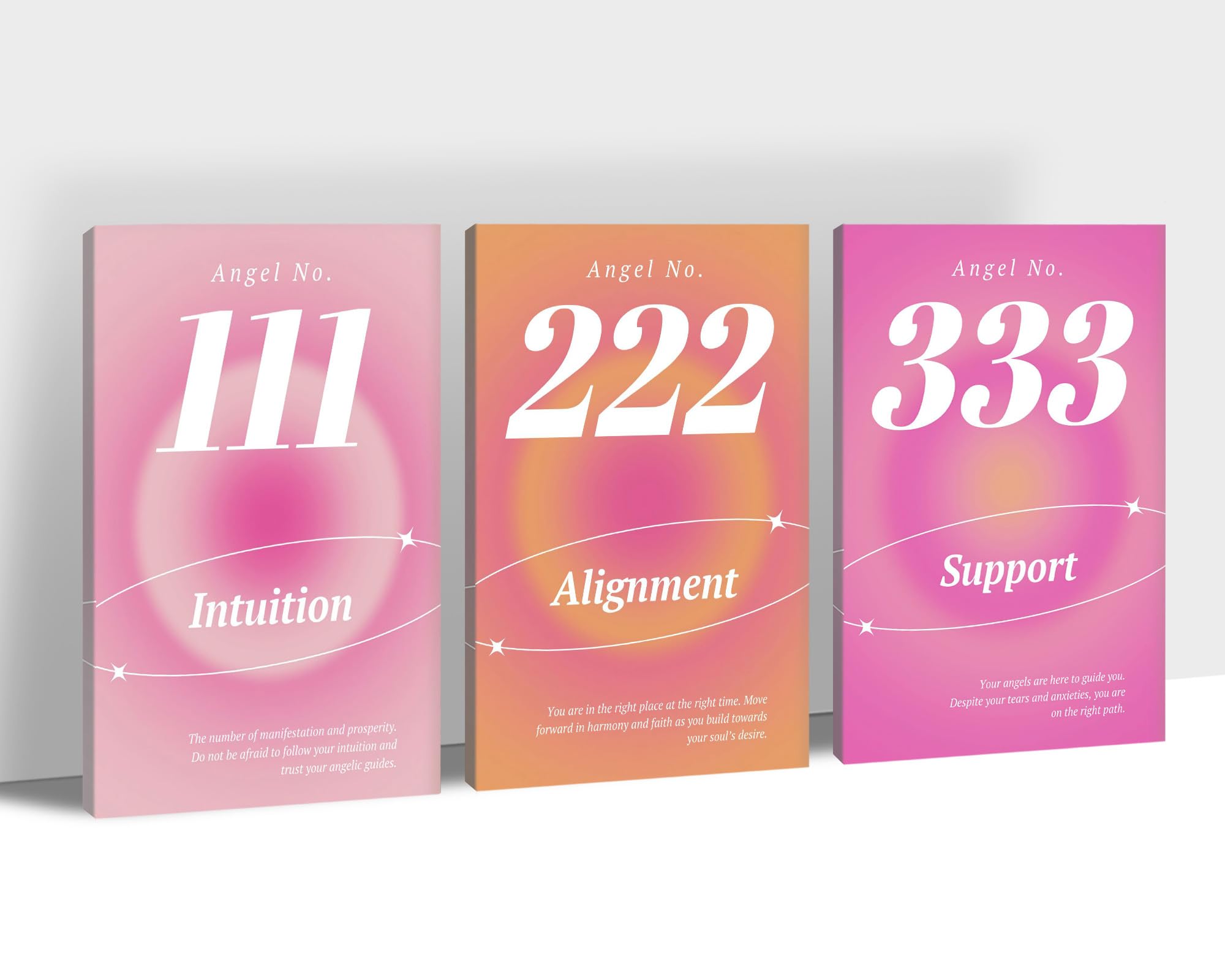 Amazon.com: Colorful Gradient Aura Angel Numbers Poster Canvas Print ...