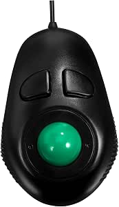 UKCOCO Portable 4D Wired USB Mini Trackball Mouse Ergonomic Finger ...