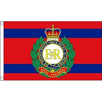 Perfectflags Royal Engineer Corps Flag 5ft x 3ft Large - 100% Polyester ...