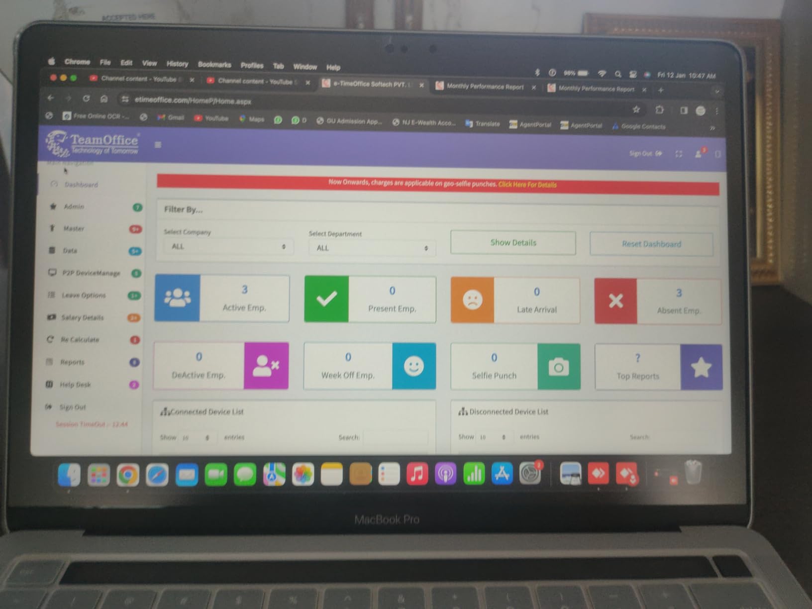 Team Office Fingerprint, Card, Wi-Fi and Cloud Based Attendance Device ...