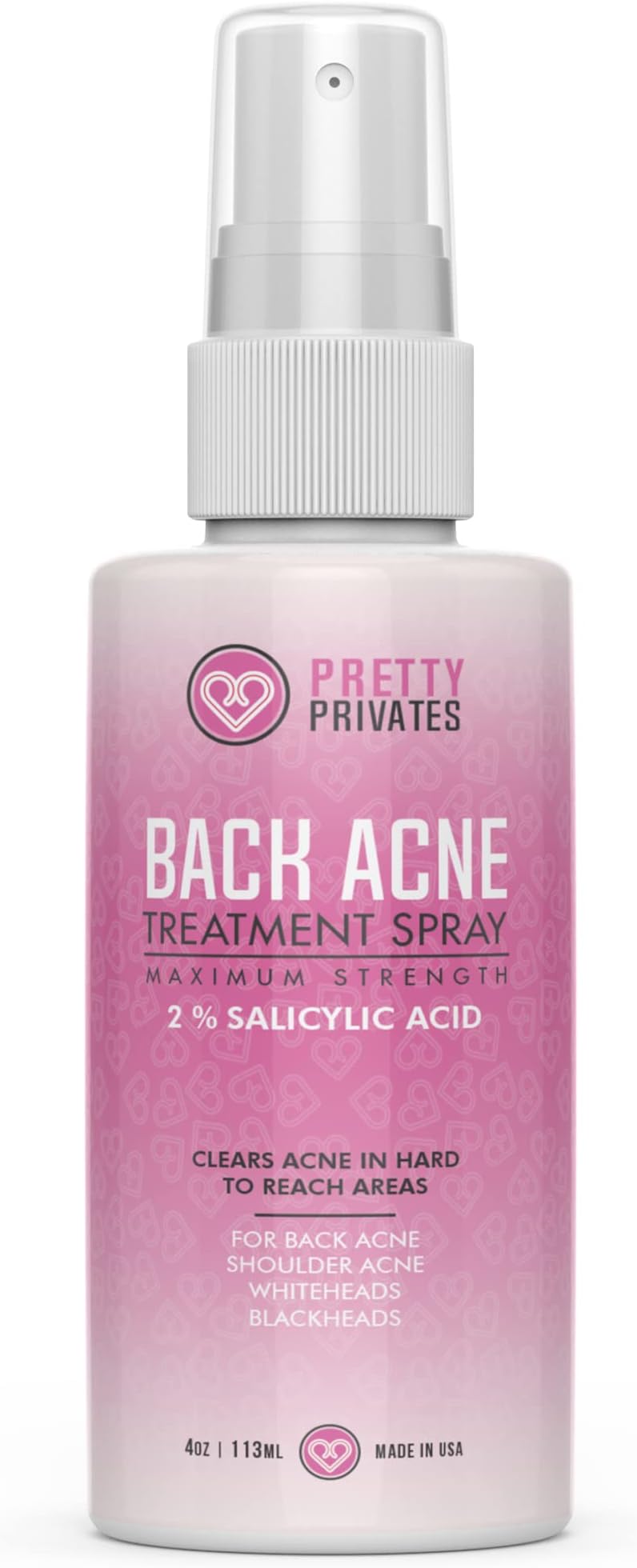 Amazon.com : Pretty Privates Premium Back Acne Spray - Body, Butt and ...