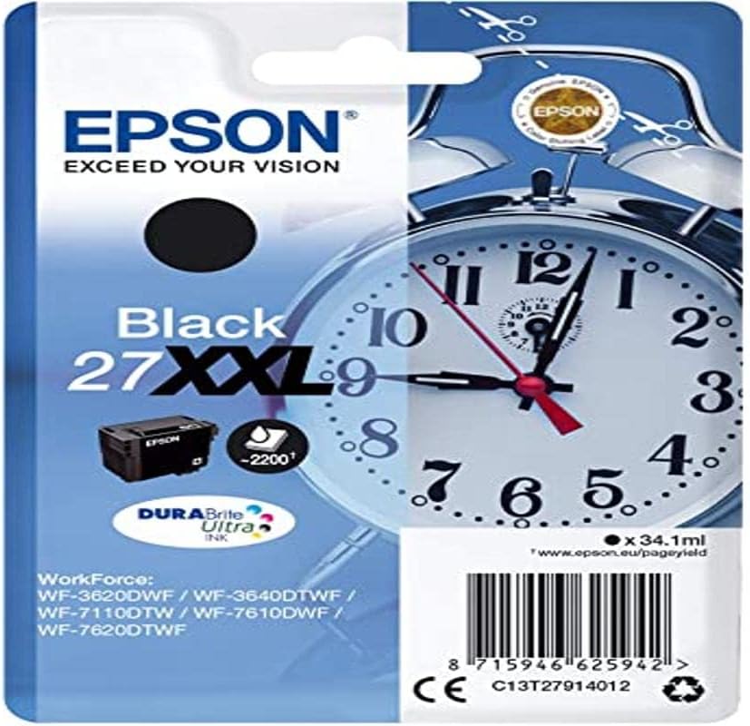Epson 27 Magenta Alarm Clock Genuine, DuraBrite Ultra Ink Cartridge ...