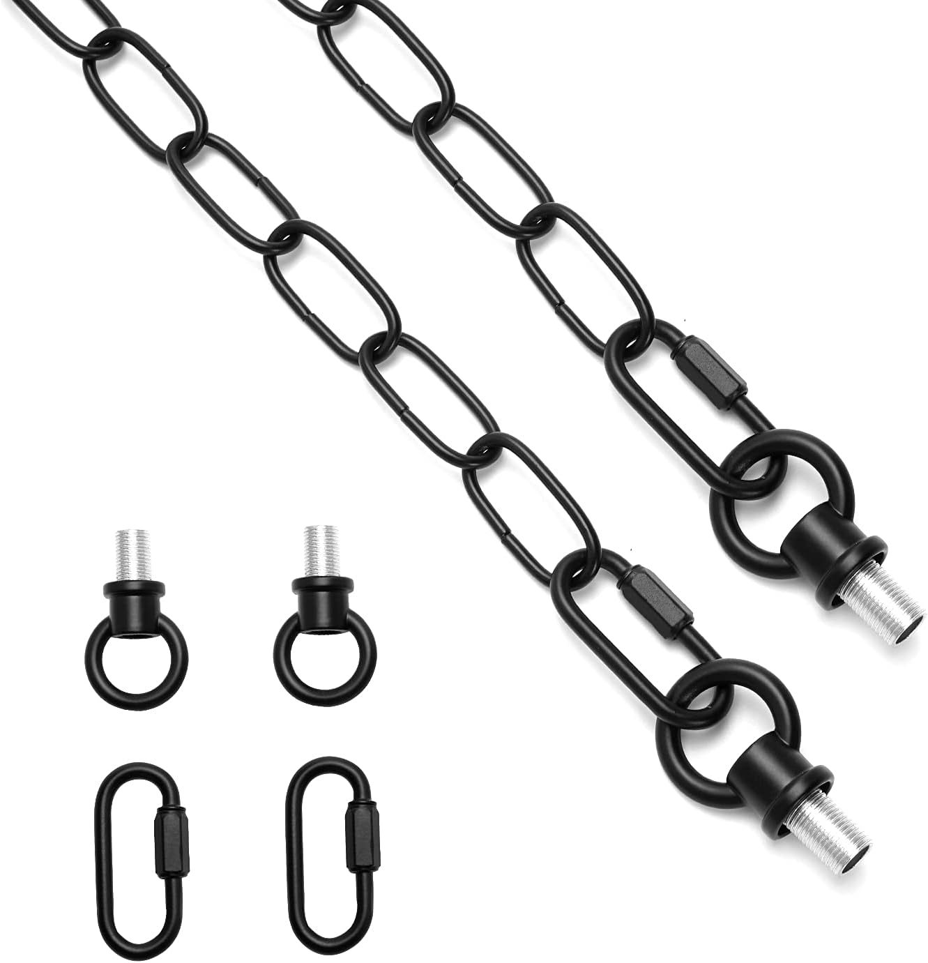 Amazon.com: KIGHSIN 71'' Black Metal Light Fixture Chain, Adjustable ...