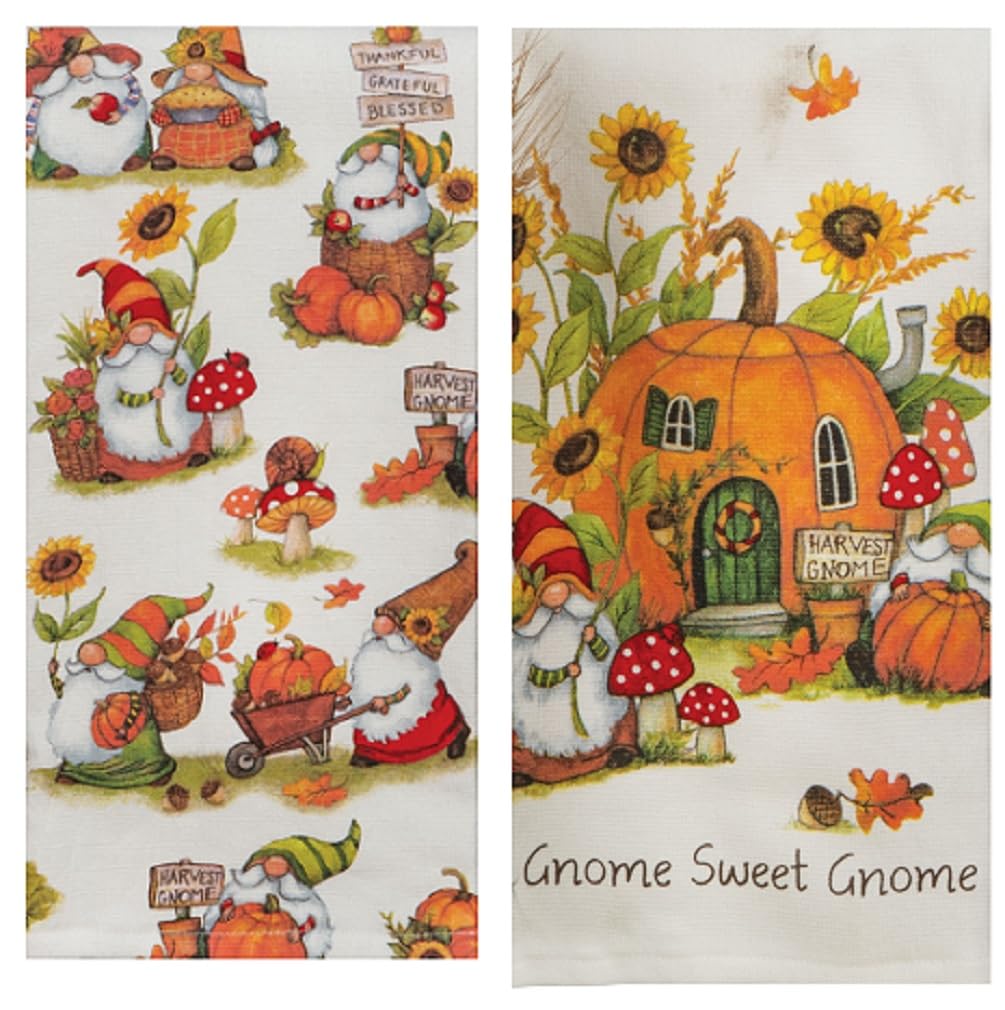 Amazon.com: Thanksgiving Harvest Gnome Dual Purpose Terry Towel Bundle ...