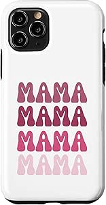 Amazon.com: iPhone 11 Pro Pink Mama Cute 70s Retro Vibes Mom Mother's ...