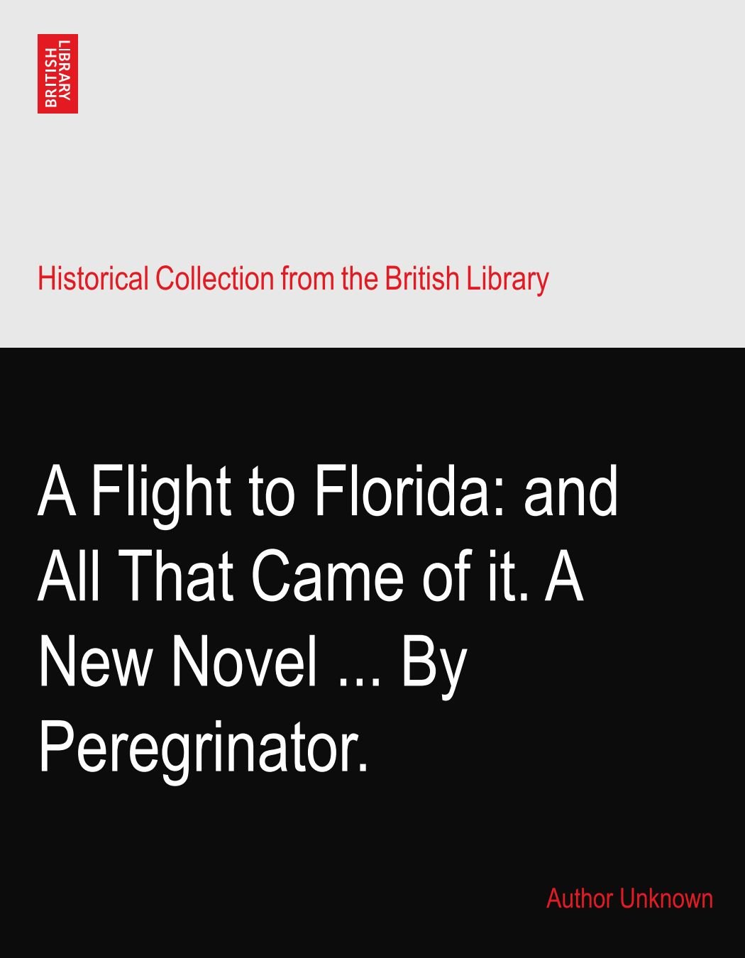 Amazon.com: A Flight to Florida: and All That Came of it. A New Novel ...
