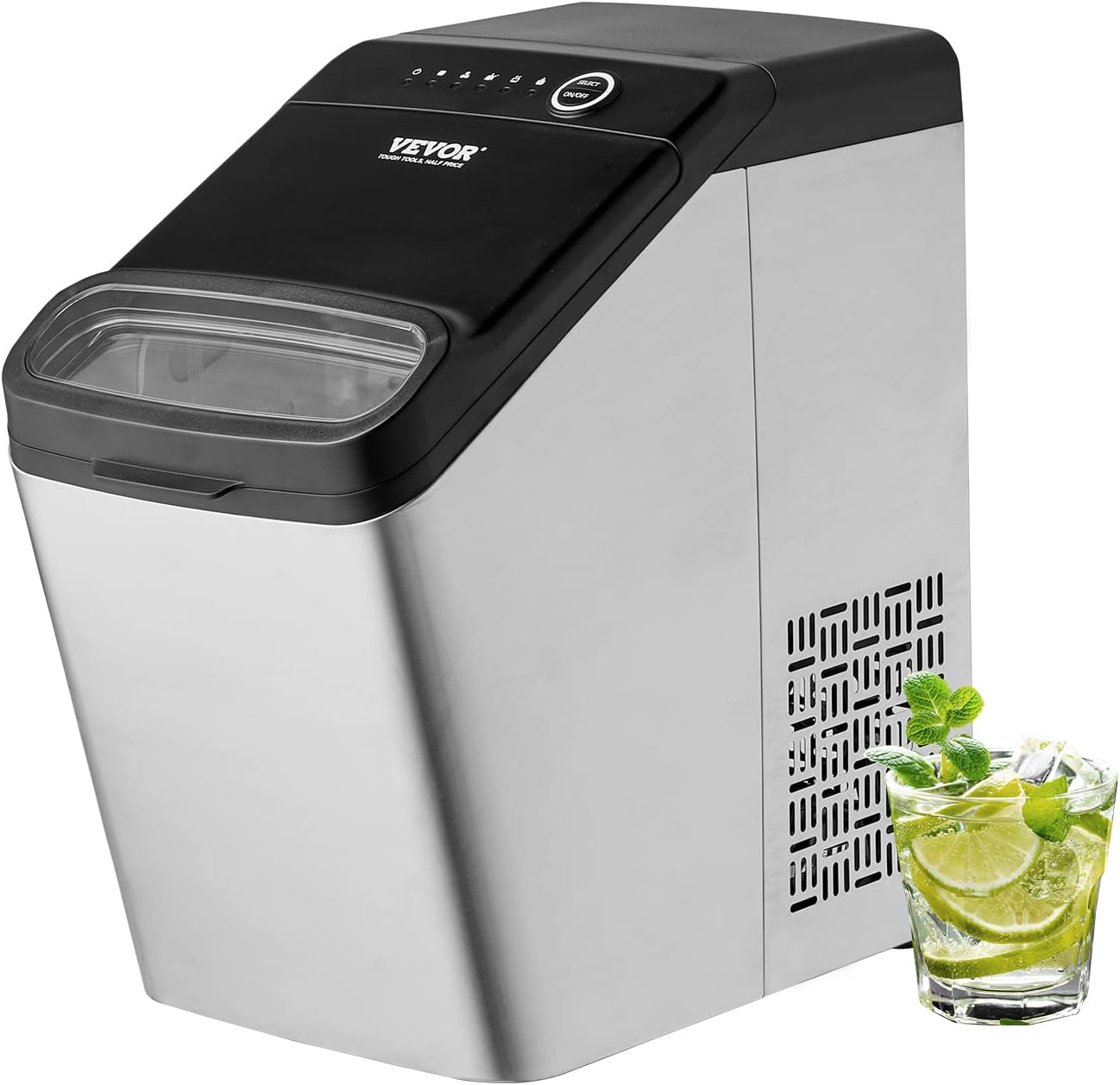Amazon.com: NutriChef Countertop Ice Maker - Portable Ice Cube Machine ...