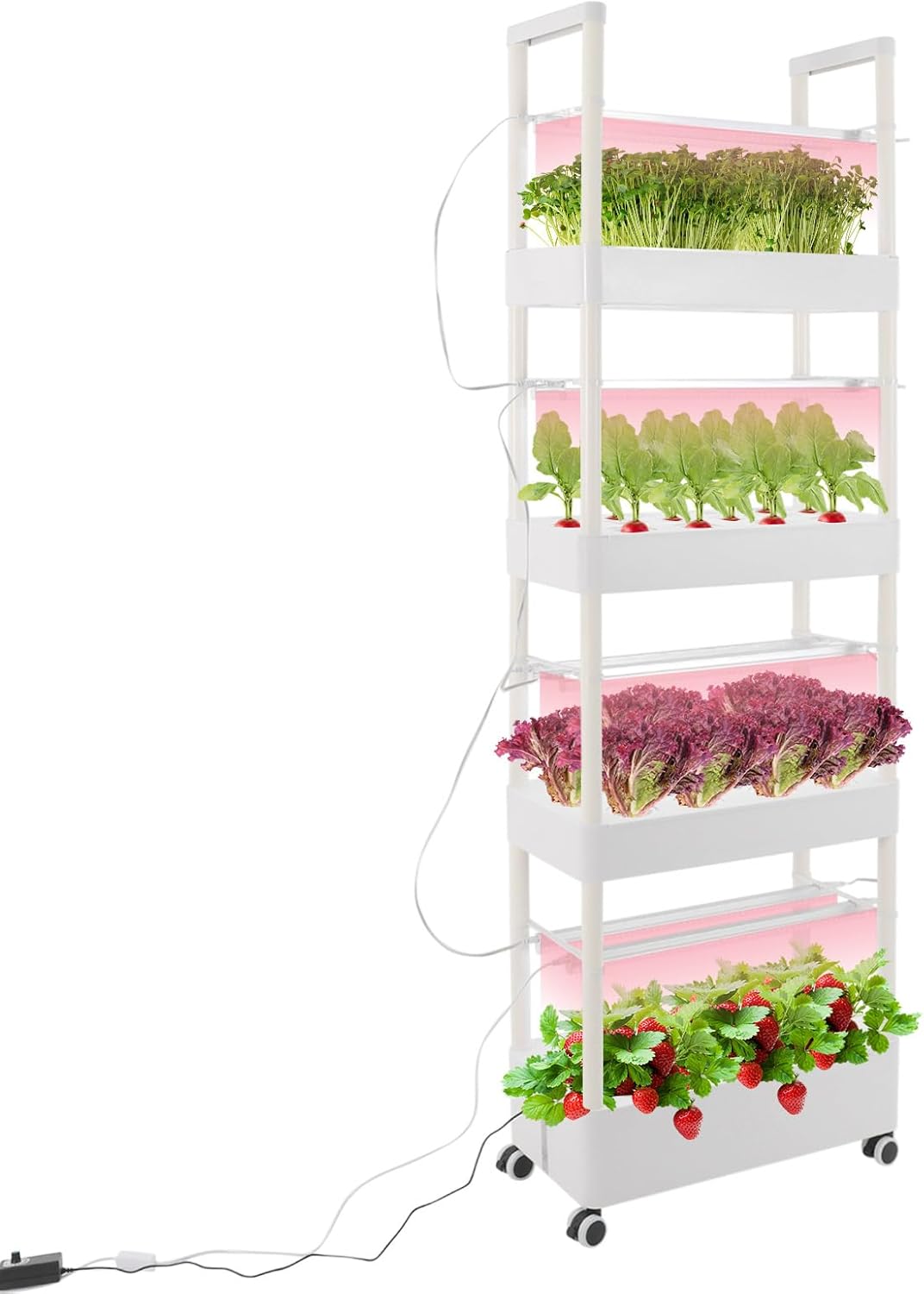 Amazon.com : 56 Pods Hydroponic Growing Tower with Lights, 4 Tiers ...