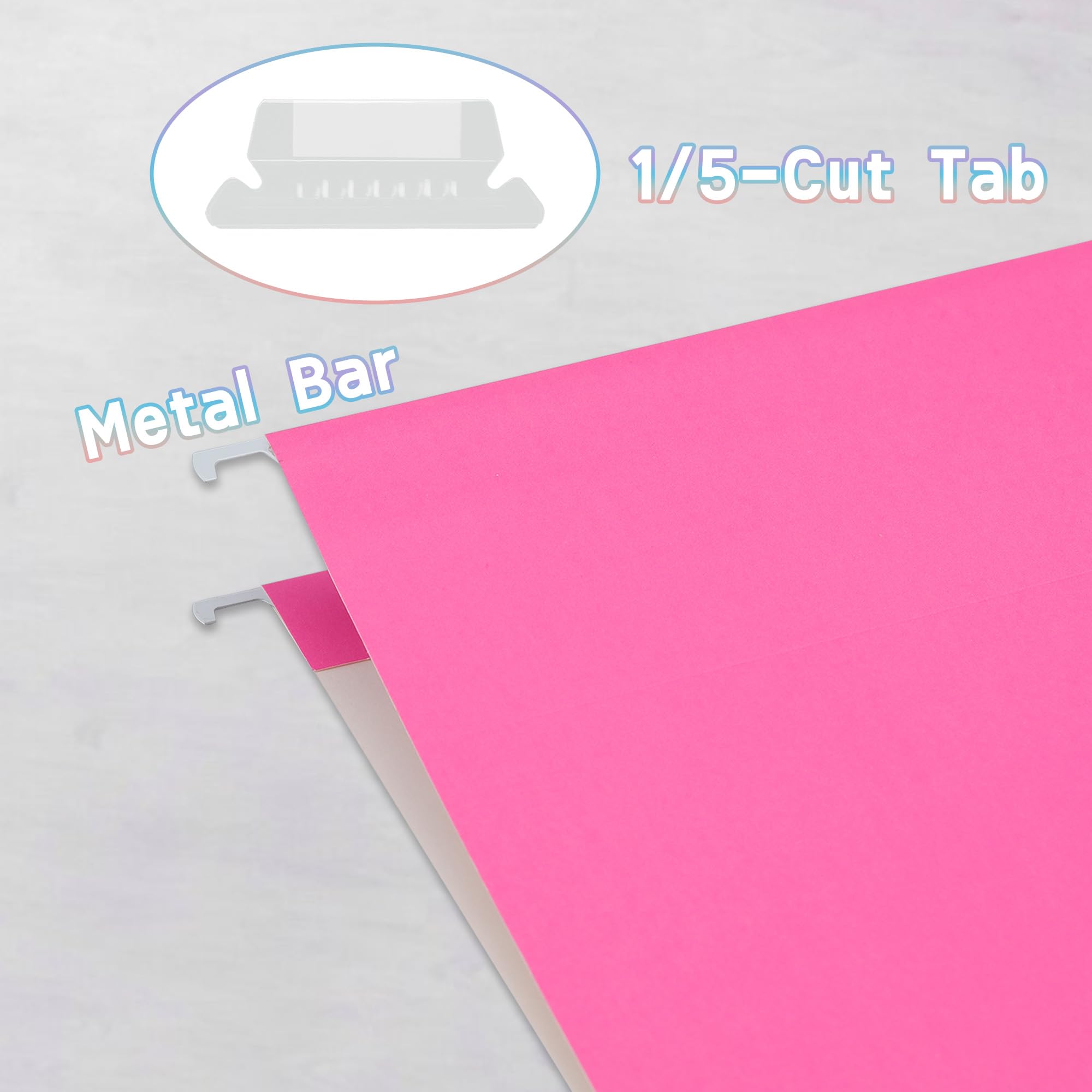Snapklik.com : 25 Packs Hanging File Folders Pink,Letter Size 85x11 ...