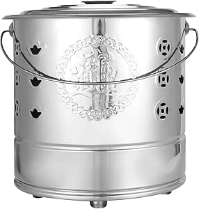 Burn Barrel - Stainless Steel Paper Burn Bucket with Carry Handle ...