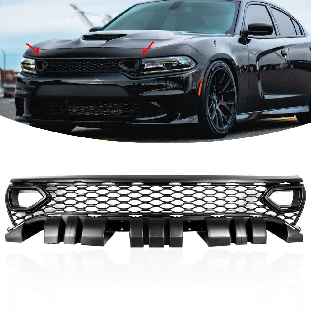 Amazon.com: MATMACRO Front Upper Grill For Dodge Charger SRT Scat Pack ...