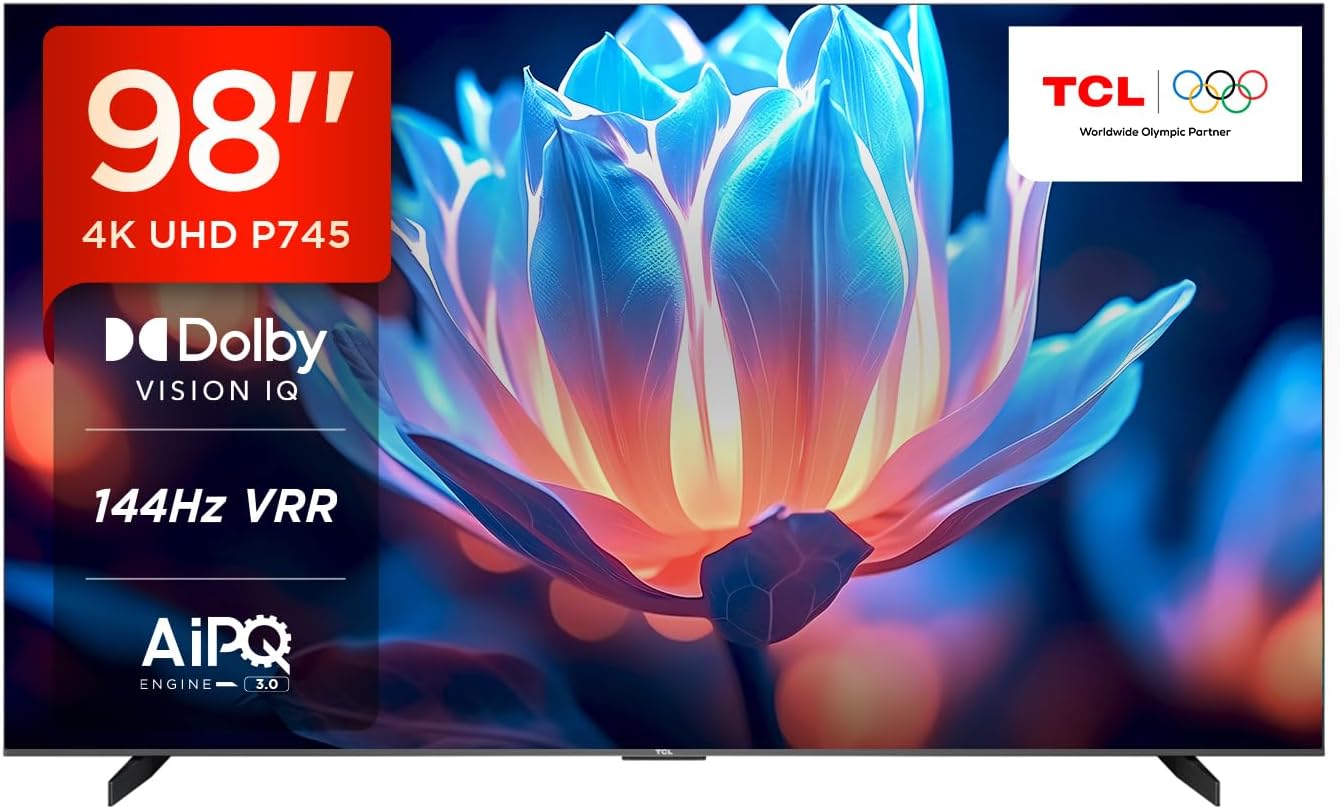 TCL 248 cm (98 inches) 4K Ultra HD Smart QLED Google TV 98P8K : Amazon.in: Electronics