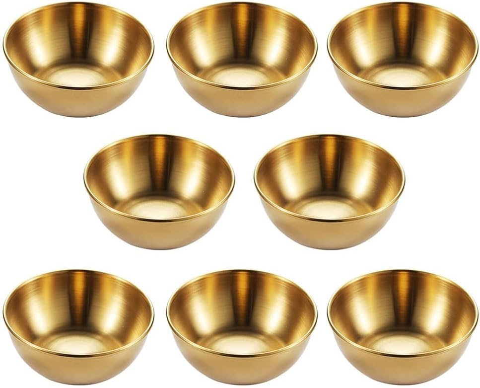 Amazon.com: PADADU 8 Pack 3.2inch Round Saucers Bowl stainless steel ...