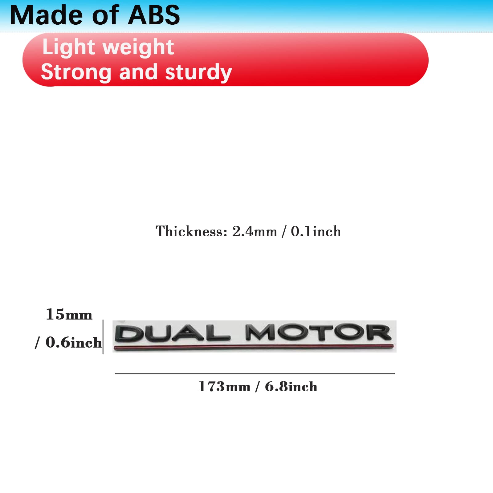 Snapklik.com : YHCDSEA Model 3 Y Dual Motor Badge Emblem Sticker Plaid ...