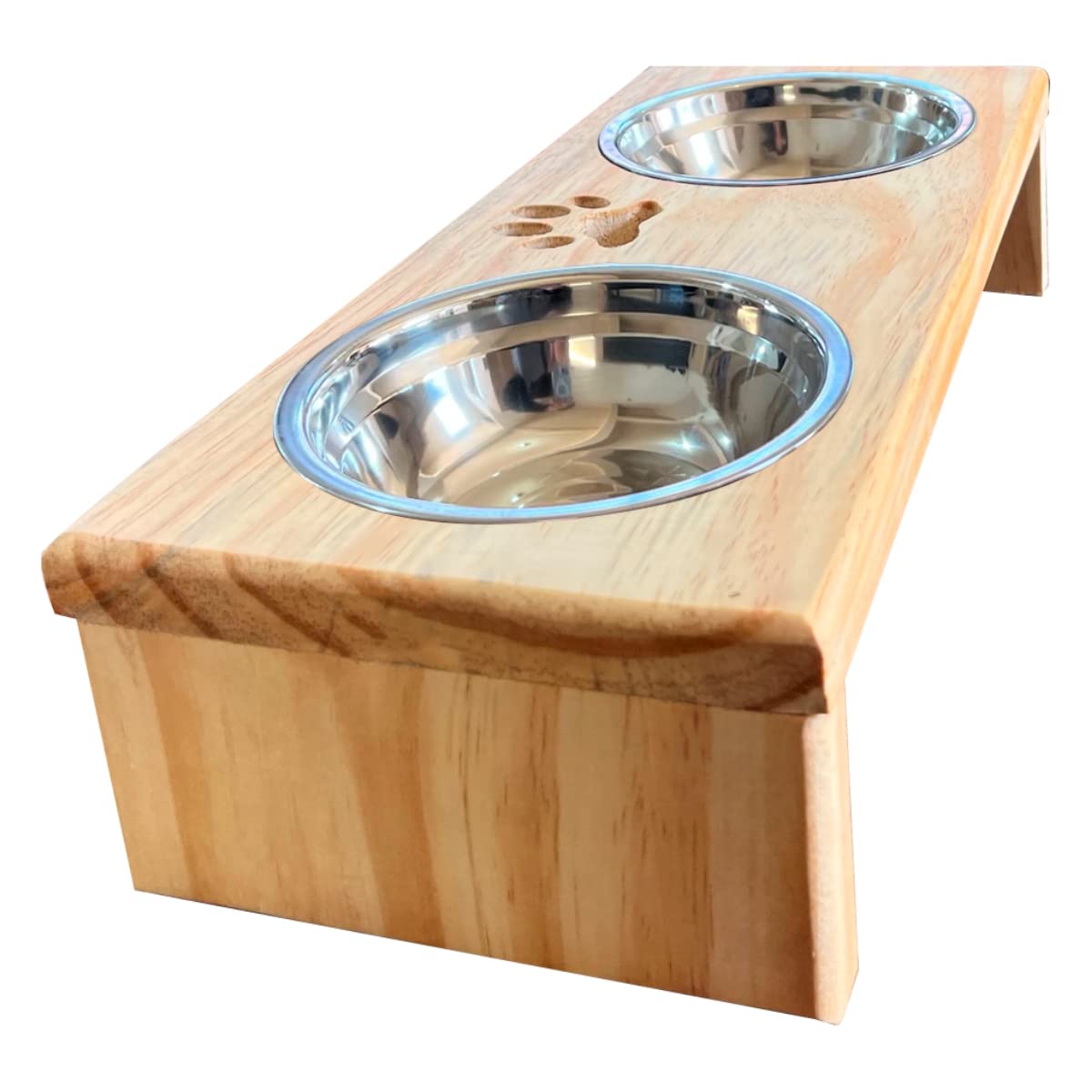 Comedouro Duplo Pet Bebedouro Cachorro Gato Elevado 2 Pote Inox ...