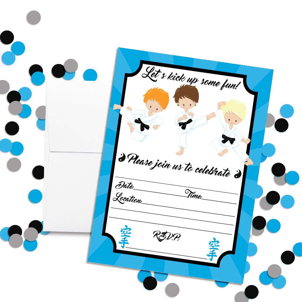 Invitaciones Para Fiestas De Taekwondo Invitación De Cumpleaños