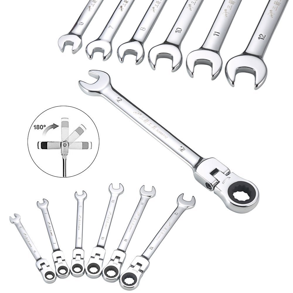Automatic Dual-use Offset Spanner Quick Ratchet Wrench Set Hardware ...