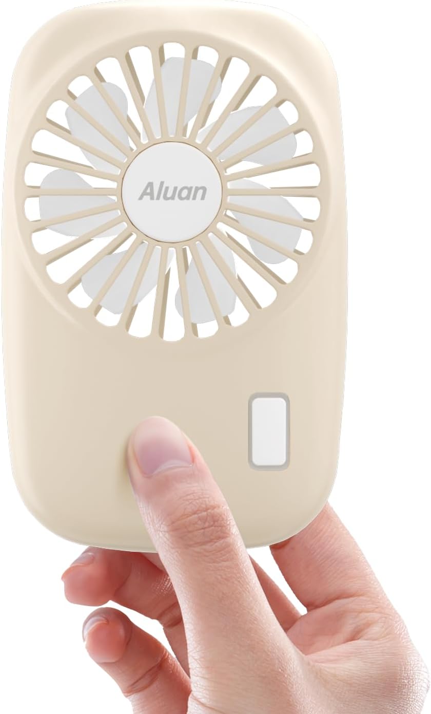 Amazon.com: Aluan Handheld Mini Fan Powerful Small Personal Portable ...