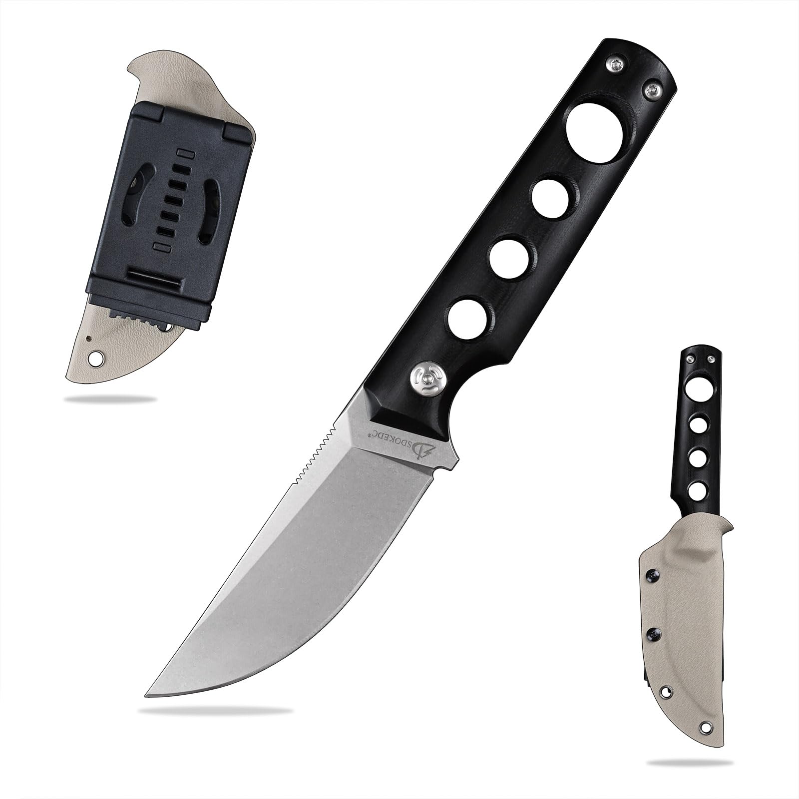 Amazon.com : SDOKEDC Knives DC53 Steel Tactical Fixed Blade Knife G10 ...