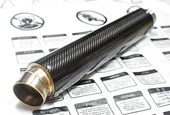 Amazon.co.jp: 汎用 カーボン サイレンサー 550MM 60.5MM ステンレス : 車＆バイク