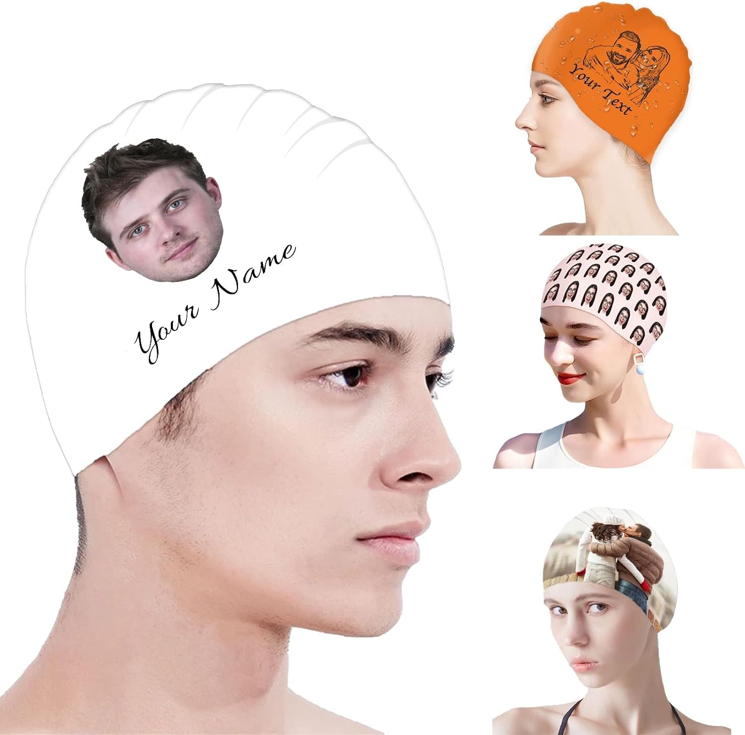 Personalised Adult Swimming Cap,Custom Swim Cap Custom Silicone ...