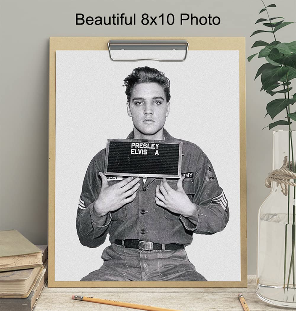 Buy Vintage Elvis Presley Army Draft Photo, Wall Decor Art Print ...