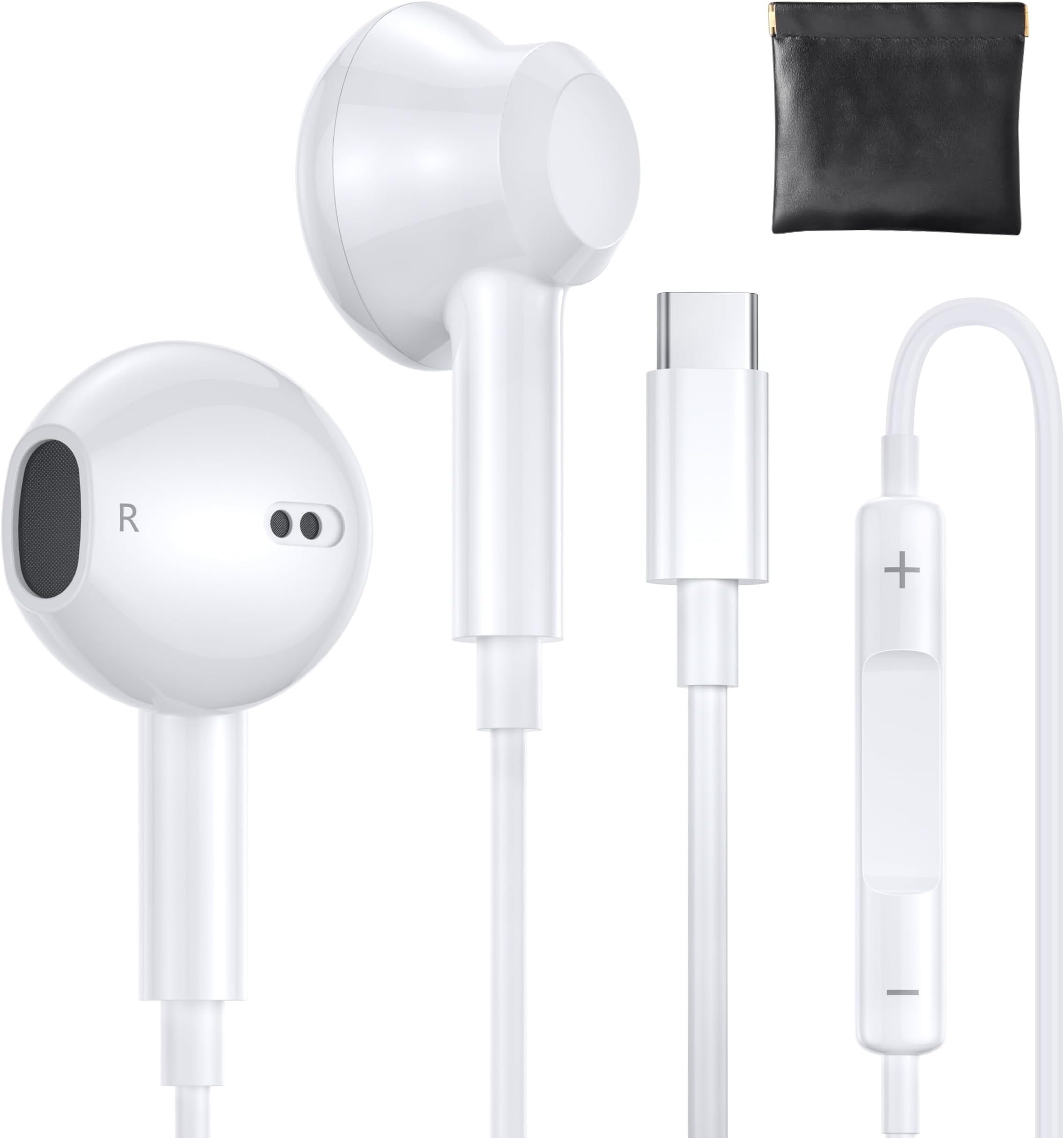 Amazon.com: iPhone 16 Earphones USB C Wired- 𝐀𝐩𝐩𝐥𝐞 MFi Certified USB ...