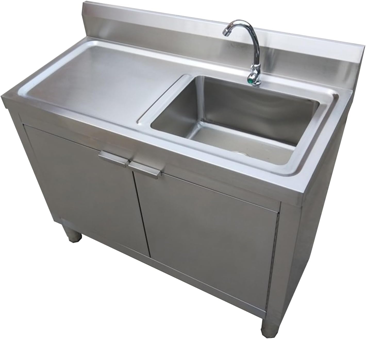 Amazon.com: Free Standing Kitchen Stainless Steel Sink Cabinet ...