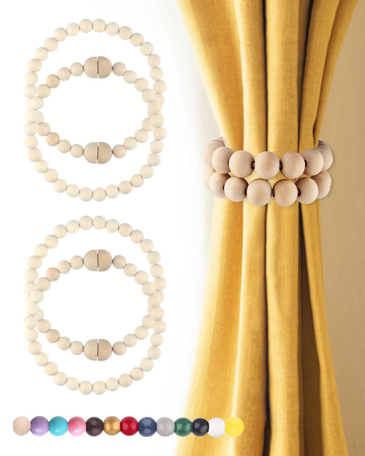 Amazon.com: Magnetic Curtain Tiebacks 4 Pack: Strong Magnets Closure ...