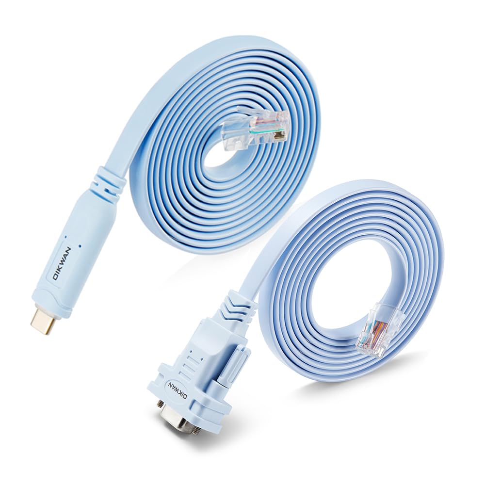 Amazon.com: USB Type C to RJ45 and DB9 to RJ45 Console Cable,Compatible ...