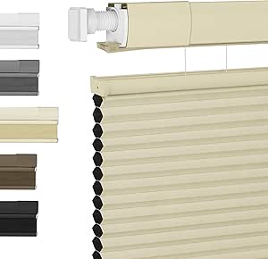 Amazon.com: BERISSA Top Down Bottom Up Cordless Cellular Shades No Tools No Drill Blinds for ...