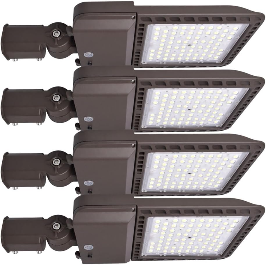 300W LED Parking Lot Lights Outdoor with Dusk to Dawn,4 Pack 39000LM ...