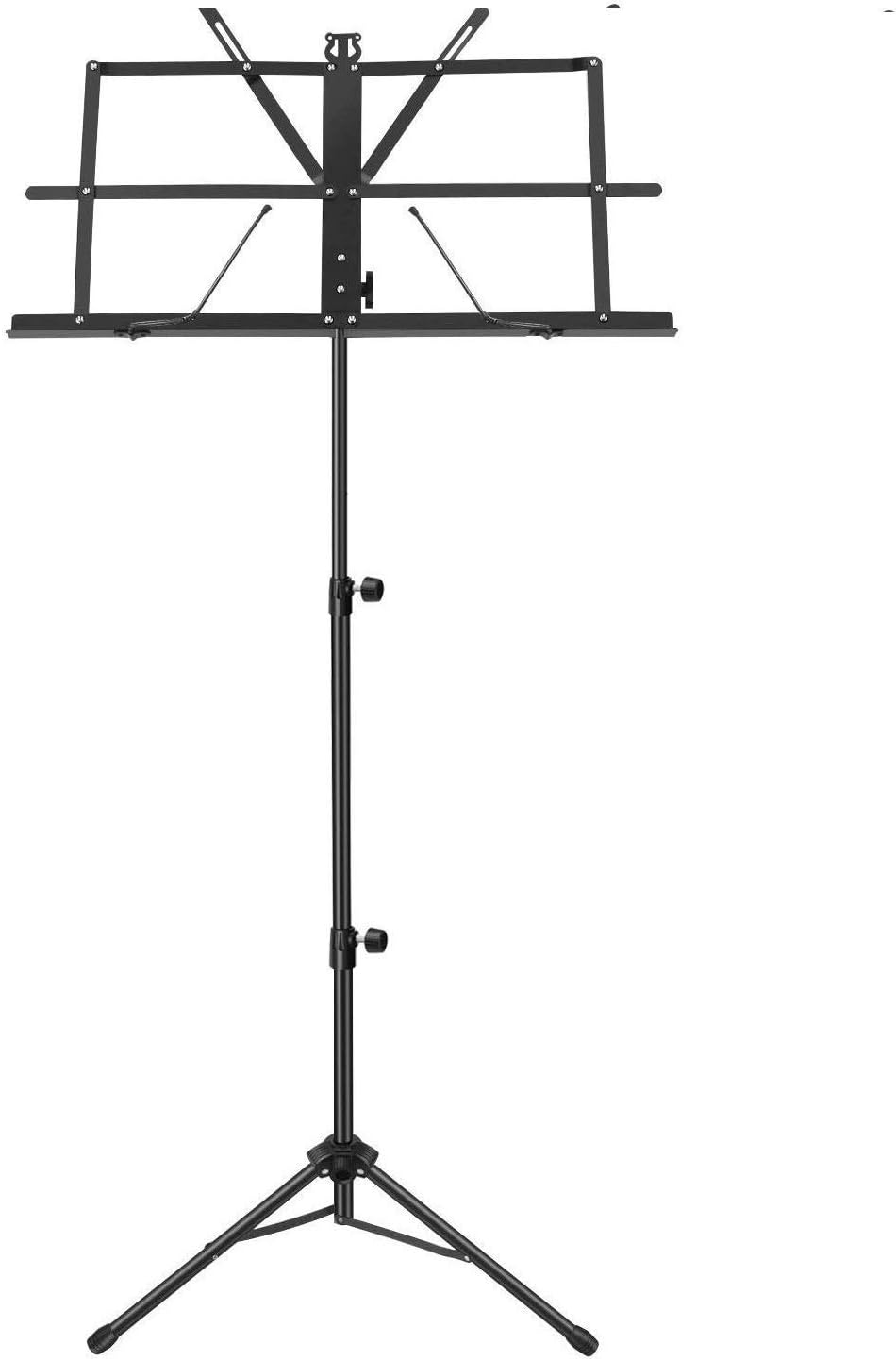 HEAVY NOTATION STAND WITH FULL HEIGHT : Amazon.in: Musical Instruments