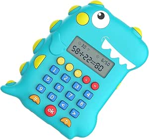 Amazon.co.jp: Dinosaur Calculator Sky Blue Student Intelligence 150Mah ...