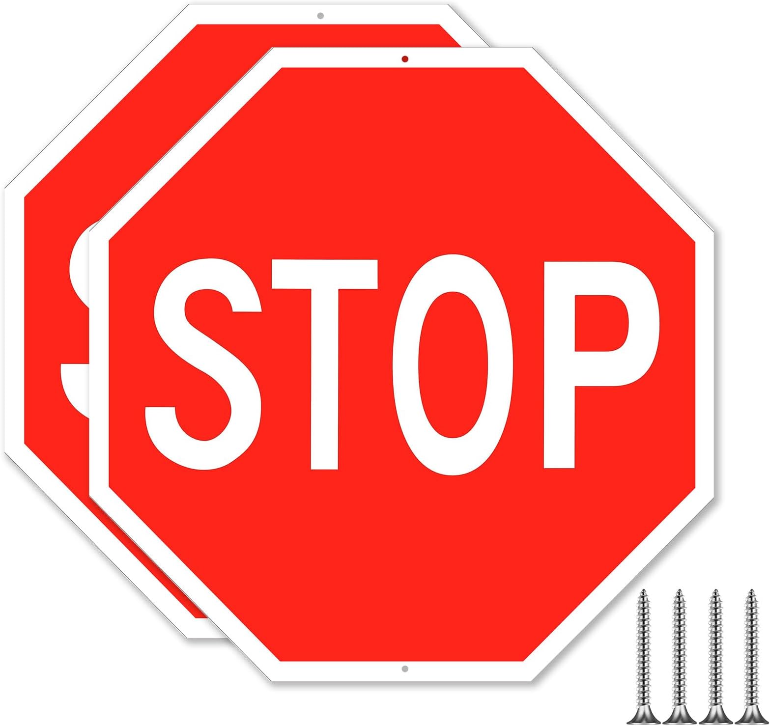 Amazon.com: Enjoyist Large Stop Sign Street Slow Warning Reflective ...