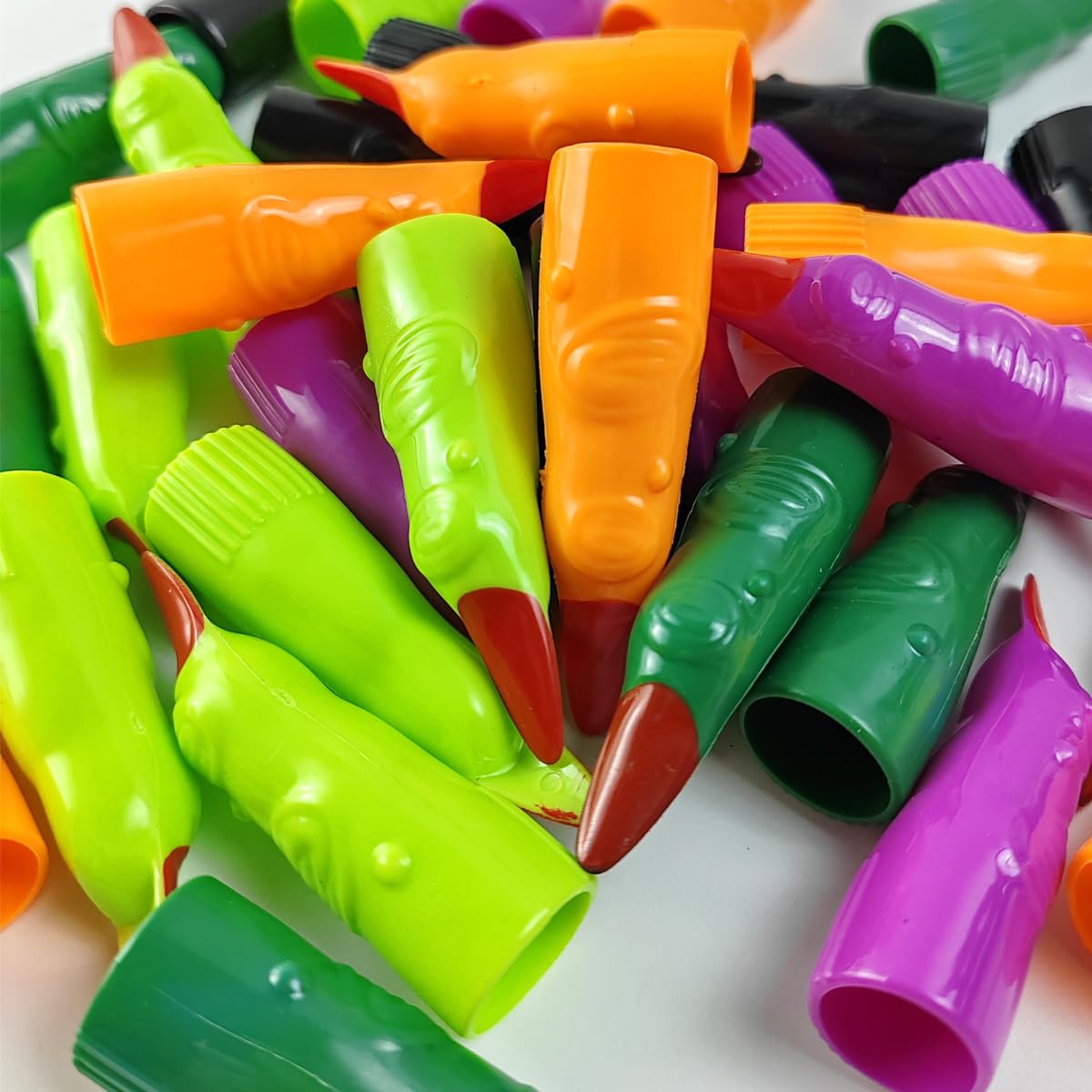Snapklik.com : 35PCS Plastic Fake Witch Fingers Colorful Finger ...