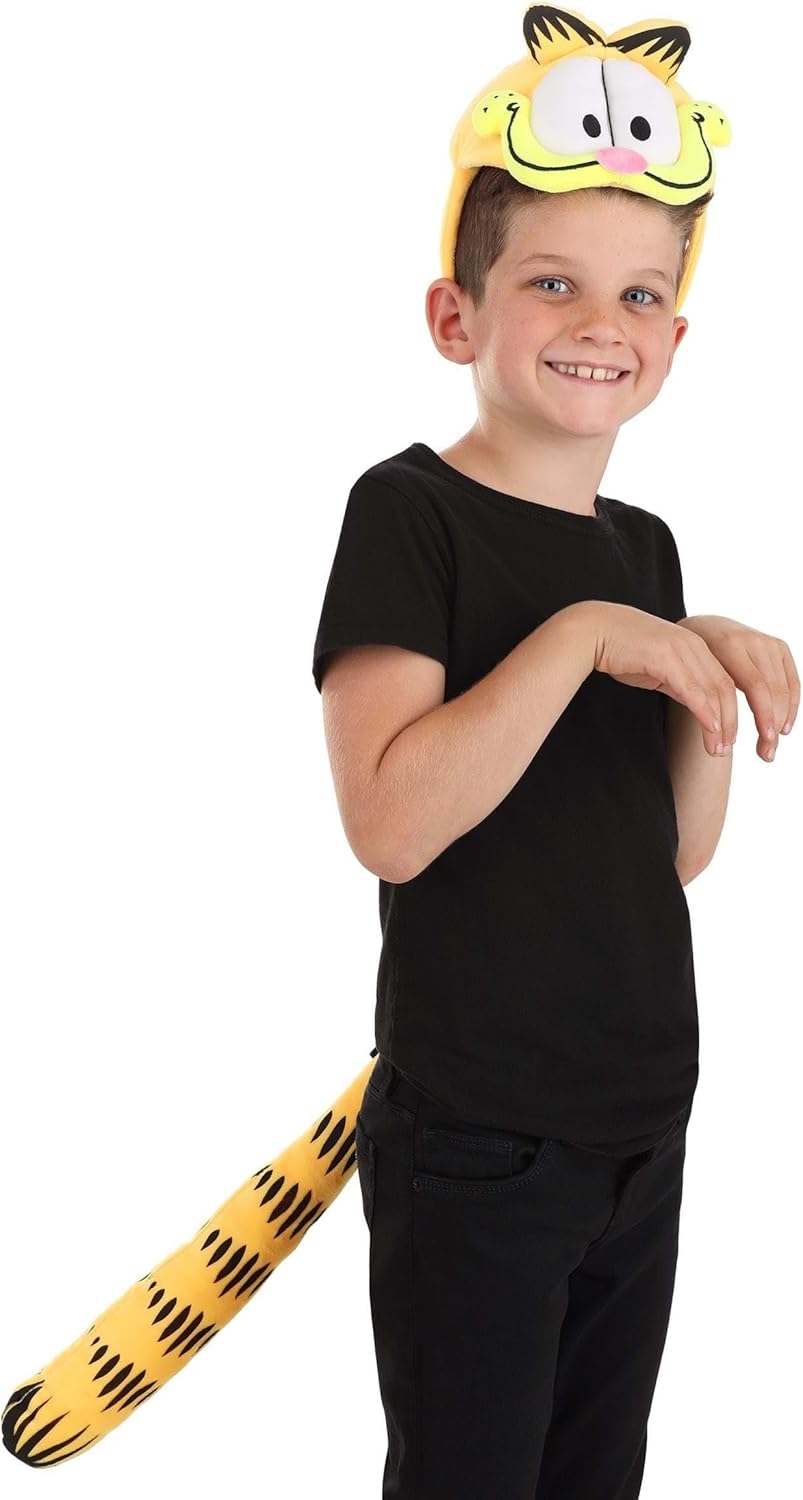 Amazon.com: elope Garfield Soft Headband & Tail Costume Kit - Soft ...