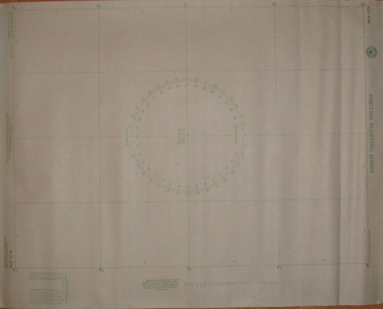 Position Plotting Sheet, Mercator Projection: #970: Hydrographic Office ...