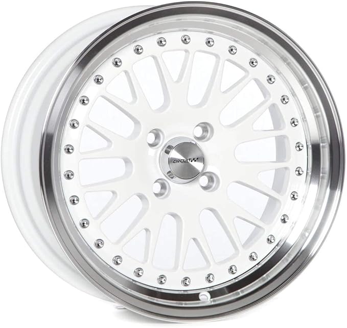 Amazon.com: Circuit Performance CP21 16x8 White Wheel 4×100 [+25mm ...