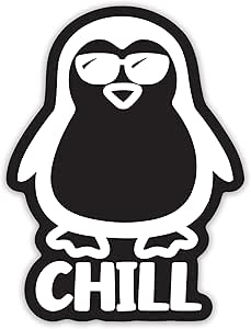 Amazon.com - Chill Penguin Vinyl Decal Sticker for Cars Trucks Windows ...